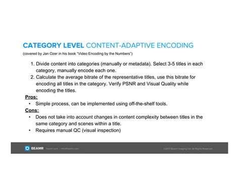 Content Adaptive Video Encoding Made Simple Beamr Ppt