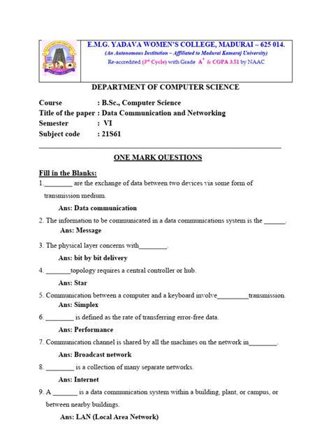 Dcn One Word 2023 Pdf Computer Network Routing