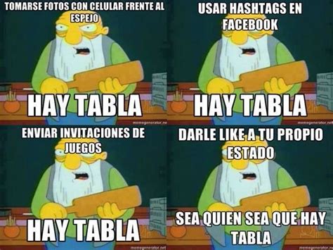 Hay Tabla En El Fb Memes Imágenes Graciosas Los Simpson