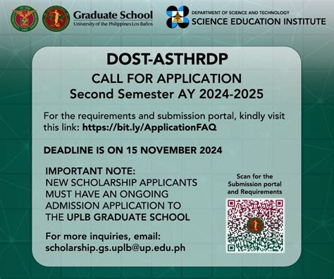 5 𝐃𝐚𝐲𝐬 𝐋𝐞𝐟𝐭 Dost Asthrdp Call For Uplb Graduate School