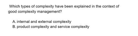 solved which types of complexity have been explained in the