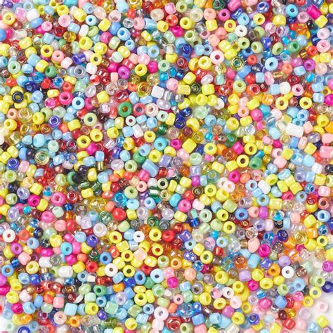 Seed Beads 2x15mm Bright Multi 20 G Kreabeads