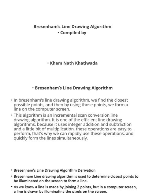 Bresenhams Line Pdf Elementary Mathematics Computer Science