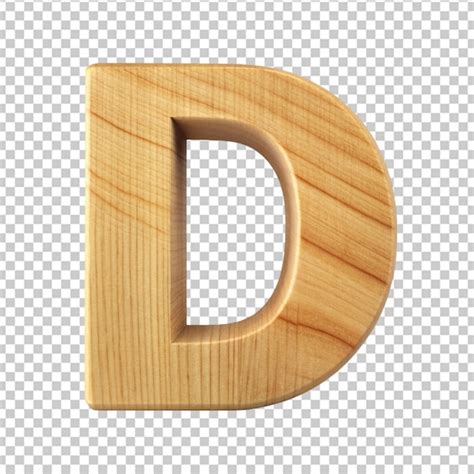 Alfabeto 3d Con La Letra De Madera D Archivo Psd Premium