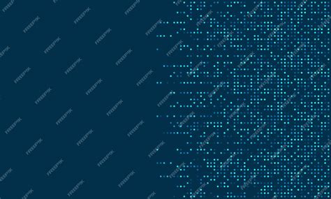 Premium Vector Digital Technology Background Digital Data Dots Blue Pattern Pixel Background