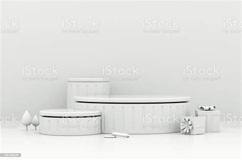 흰색 기하학적 배경을 렌더링하는 3d 현대적인 미니멀 한 디자인의 기하학적 모양 프로모션 화장품 배경 제품 쇼를 위한 미니멀한