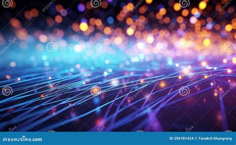 Abstract Network Connection Structure Technology Connecting Dots And Lines Background Stock