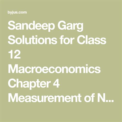 Sandeep Garg Solutions For Class 12 Macroeconomics Chapter 4