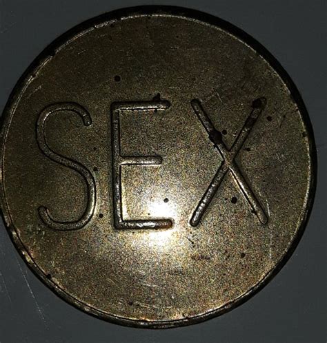 Vintage Sex No Cash Value Metal Coin Token Treasure Valley Antiques