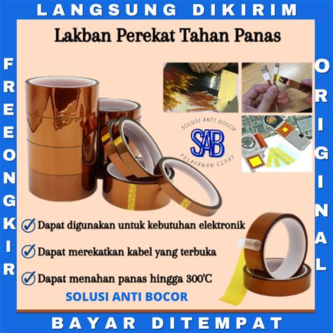 Isolasi Selotip Kapton Tahan Panas Lakban Pelapis Kabel Heat Resistant High Temprature Adhesive