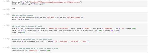 twitter api scraping using tweepy and sentiment analysis by