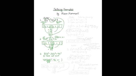 Factoring Polynomial Expressions Youtube