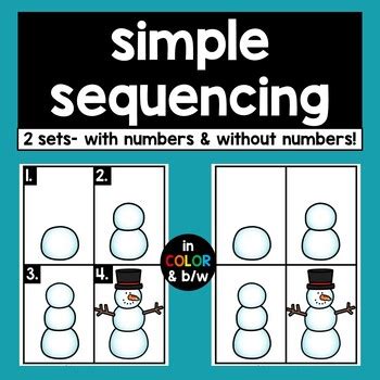 FREE Building A Snowman Sequencing Activity For Prebabe Kinder Special Ed