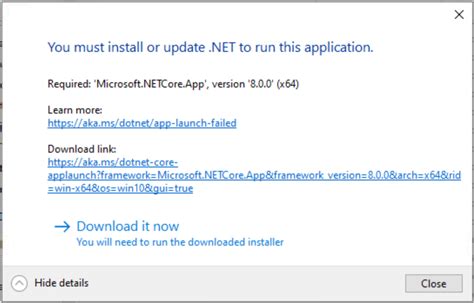 C NET Desktop App Says That NET Is Not Installed When It Is Stack Overflow