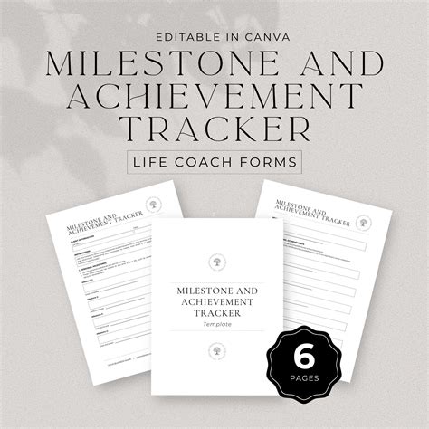 Milestone Tracker Goals Tracker Progress Tracker Digital Download
