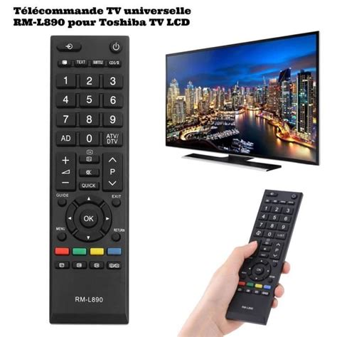 Télécommande Universelle Rm L890 Pour Toshiba Tv Lcd Cdiscount Tv Son