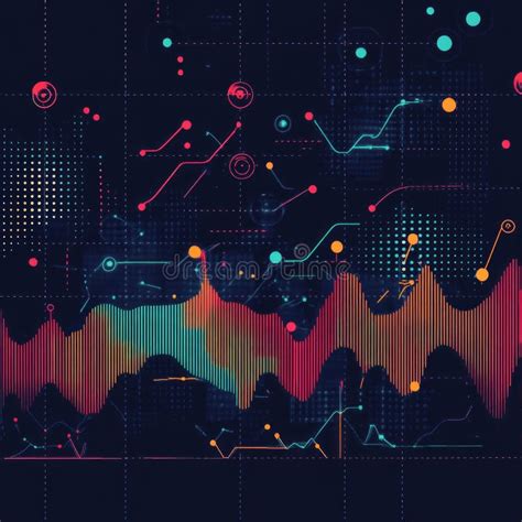 Abstract Data Visualization Dynamic Waveform Geometric Patterns Stock