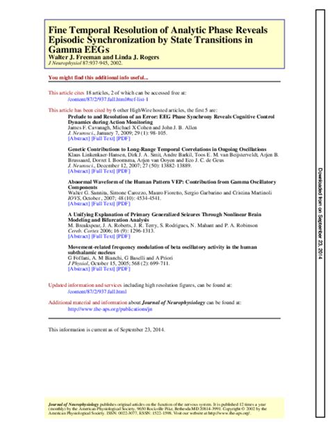 Pdf Gamma Eegs Episodic Synchronization By State Transitions In Fine