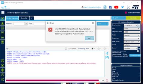 Solved Stm32h725vgt6 Not Able To Program Stmicroelectronics Community