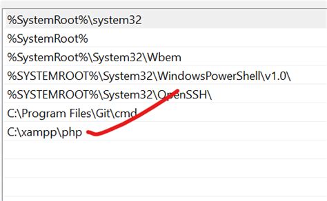 xampp error the term php is not recognized as the name of a cmdlet