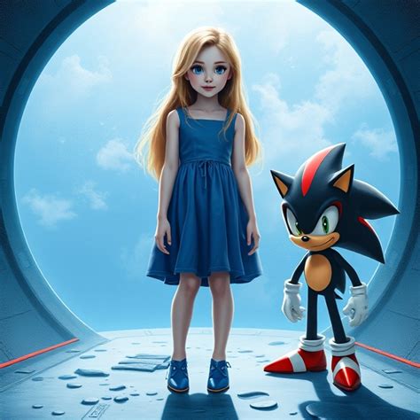 Maria And Shadow The Hedgehog On The Moon Base By Meteorite36 On Deviantart