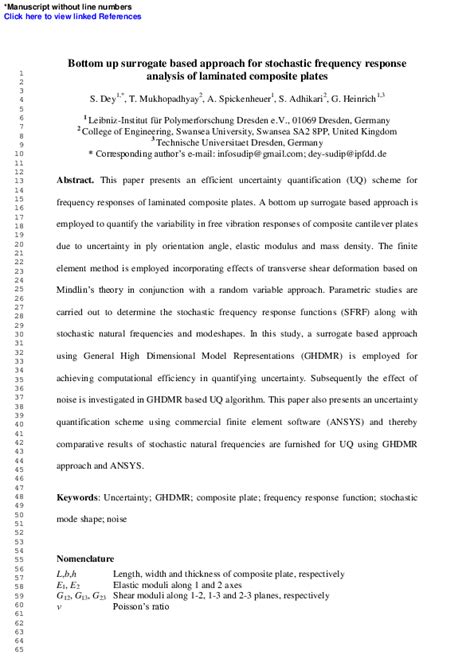 Pdf Bottom Up Surrogate Based Approach For Stochastic Frequency