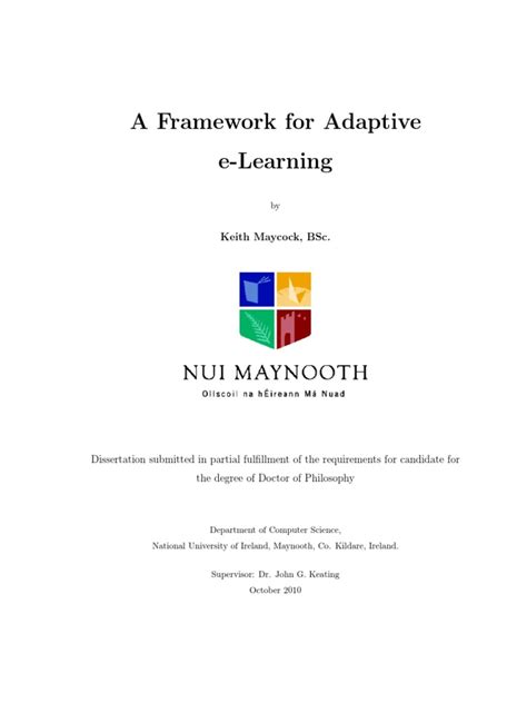 A Framework For Adaptive E Learning Pdf Working Memory Memory
