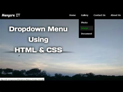 Cara Membuat Menu Dropdown HTML CSS How To Make Drop Down Menu Using HTML CSS YouTube