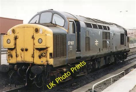 Railway Photo 6x4 Class 37 37107 Light Engine Perth C1987 £200