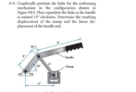 solved 4 9 graphically position the links for the embossing