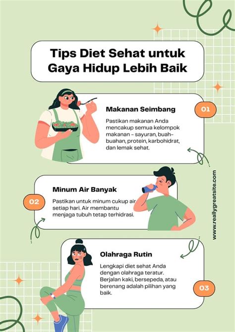 Gratis Desain Contoh Pola Hidup Sehat Canva