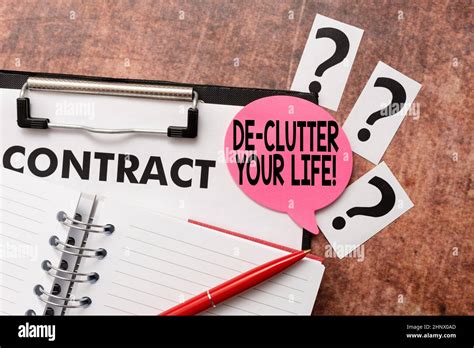 Text Sign Showing De Clutter Your Life Conceptual Photo Remove Unnecessary Items From Untidy Or