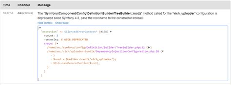 The Symfonycomponentconfigdefinitionbuildertreebuilderroot