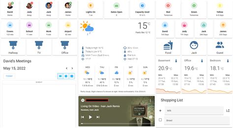 Dashboard Using Mushroom Cards And Media Players Dashboards And Frontend Home Assistant Community