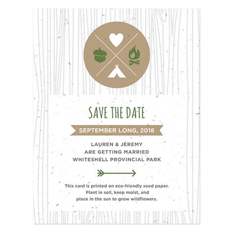 Wilderness Plantable Save The Date Cards Botanical Paperworks