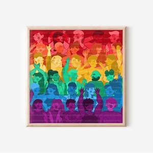 Pride Print Pride Flag Pride Artwork Gay Art Gay Pride Etsy