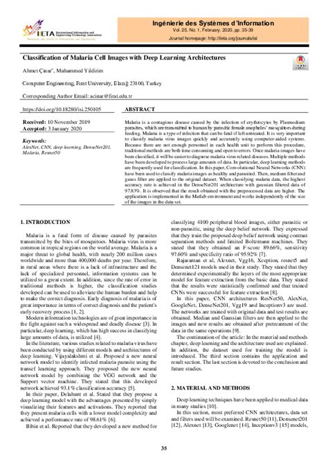 Pdf Classification Of Malaria Cell Images With Deep Learning