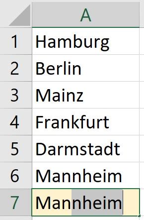 Excel Auswahlliste für Eingabe von Texten PCS Campus