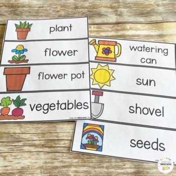 Garden Word Wall Vocabulary Cards For Preschool Prek And Kindergarten