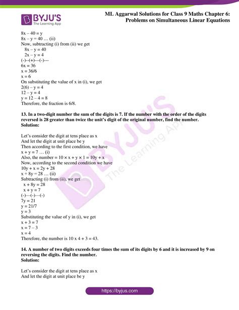 Ml Aggarwal Solutions For Class 9 Maths Chapter 6 Problems On