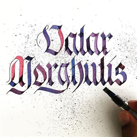 Valar Marghulis Calligraphy Practice With Ecoline Water