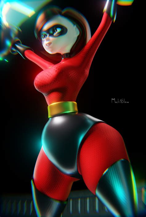 Rule 34 3d 3d Artwork Bondage Breasts Disney Elastigirl Helen Parr Mechglenn Tagme The