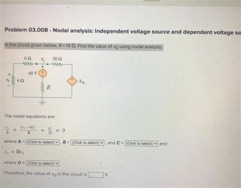 Solved Problem 03008 Nodal Analysis Independent