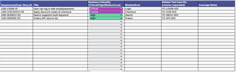 Regression Test Plan Free Excel Template The Ultimate Starter Kit