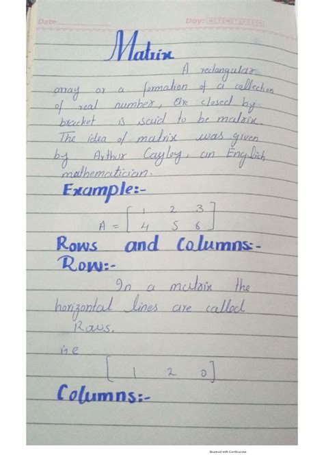 SOLUTION Matrix And Its Types Studypool