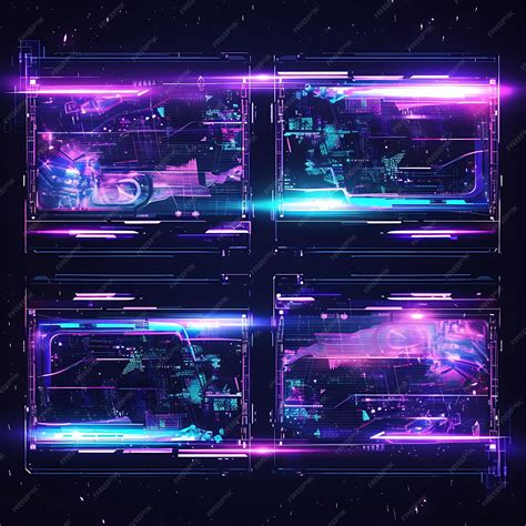 Premium Photo Design Of Cyberpunk Hologram Billboard Panel Design