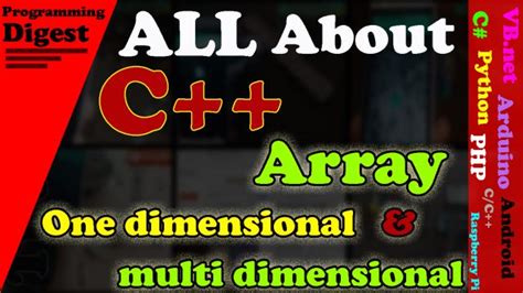 C Array One Dimensional And Multidimensional With Examples