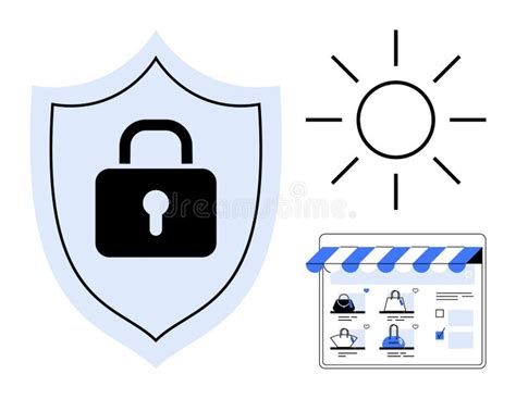 Cybersecurity In E Commerce Secure Online Shopping With Web Protection And Data Privacy Stock