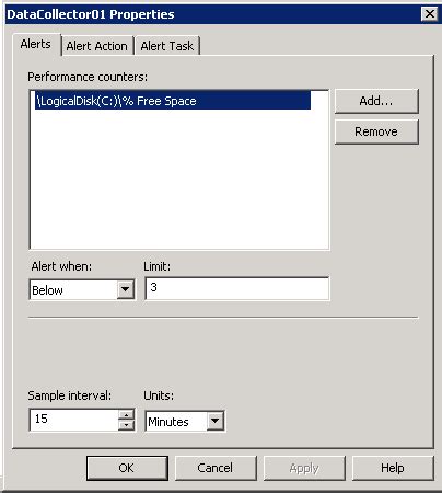 Jim S Technical Blog How To Configure Disk Space Alerts On Server