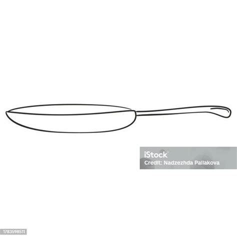 Sketch Fry Pan In Doodle Style Stock Illustration Download Image Now